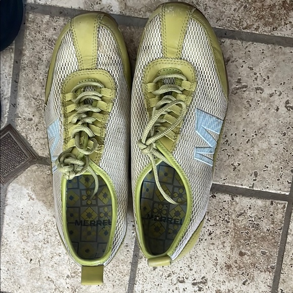 Merrell | Shoes | Merrell Green And White Mesh Sneakers | Poshmark
